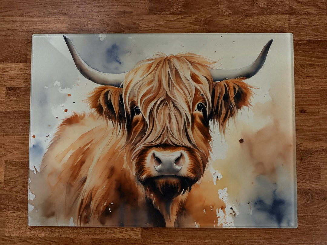 Highland Cow Glass Worktop Saver With Free Delivery - Etsy