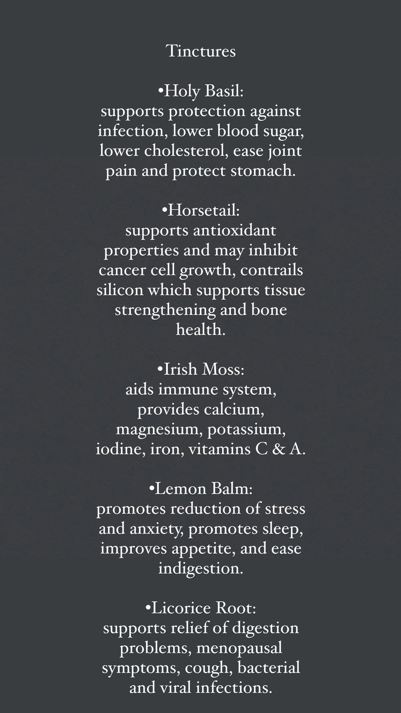 Herbal Tinctures - Etsy