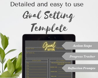 Printable Goal Setting Template | Detailed Goal Planner | Progress ...