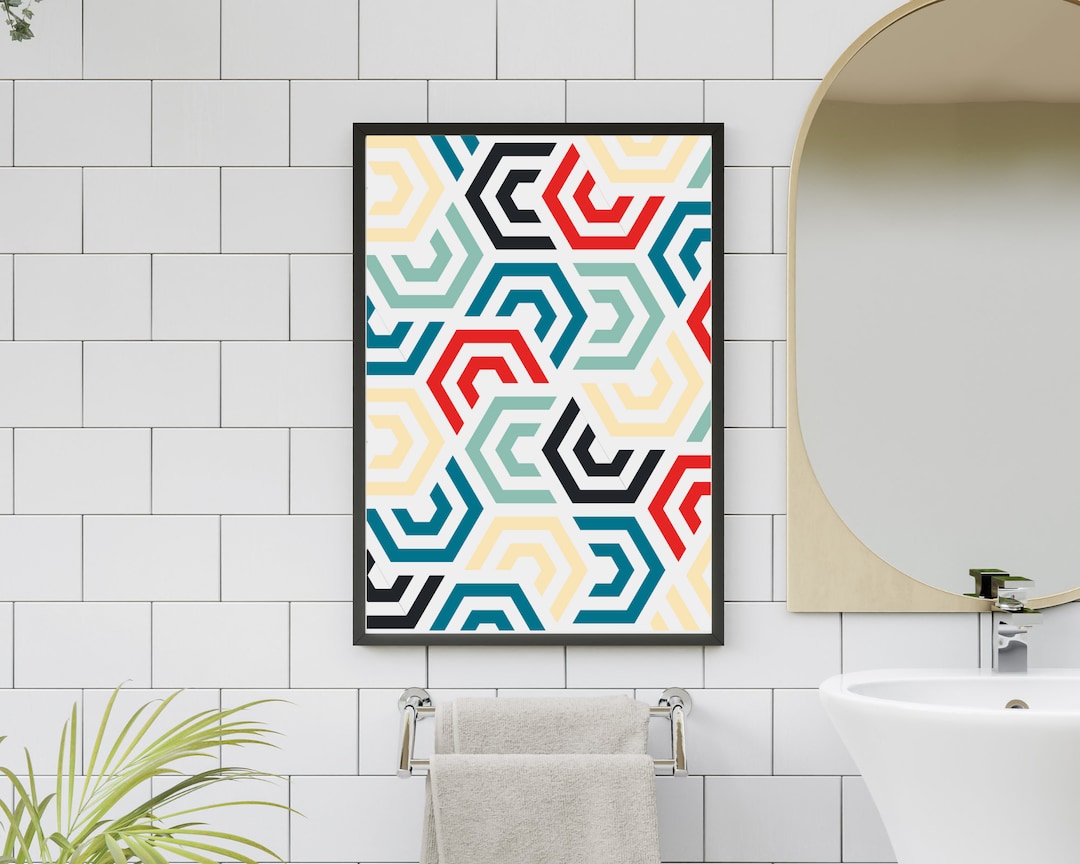 Abstract Geometric Wall Art,abstract Geometric Art Prints, Shapes ...