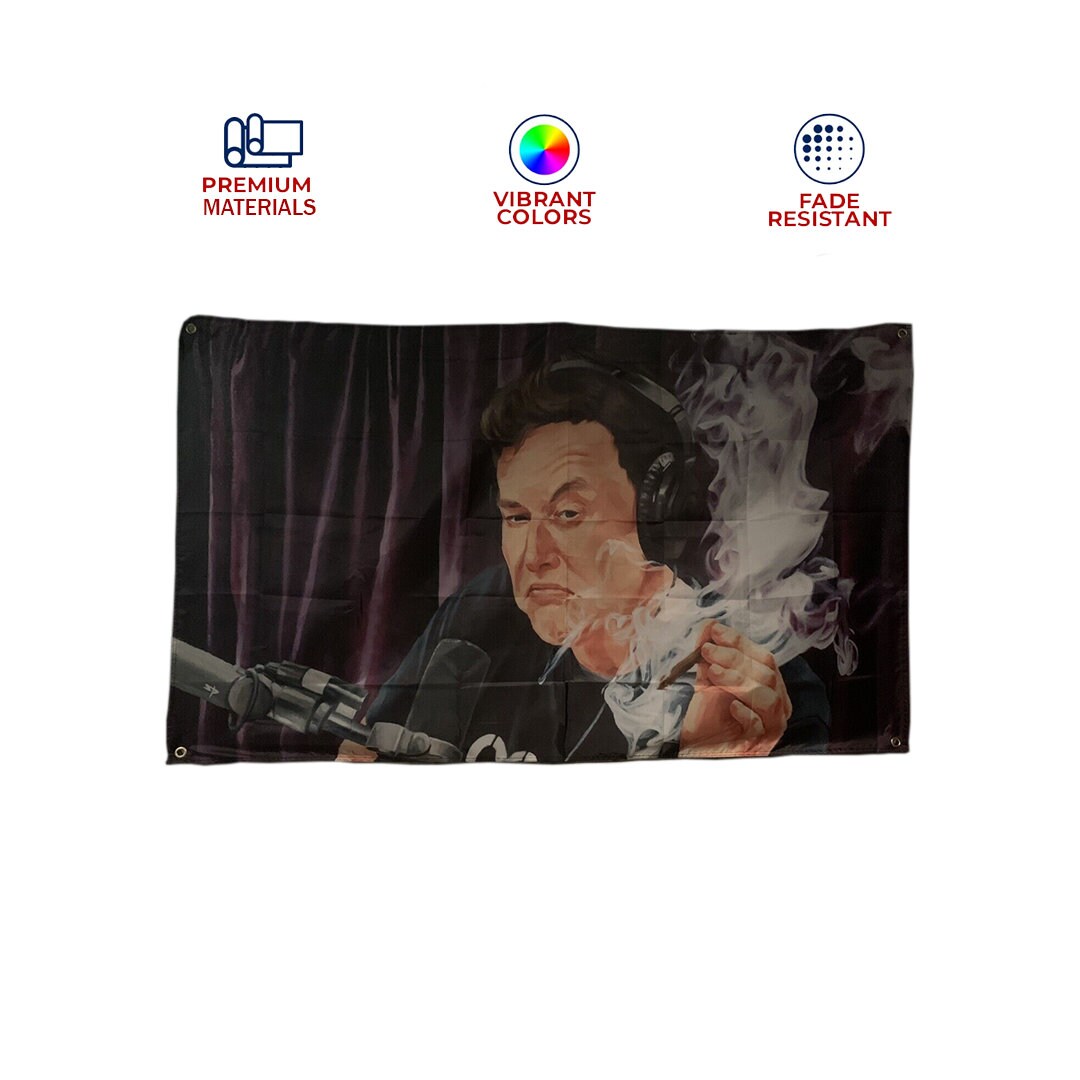 Flag Elon Musk Smoking Flag*3x5 Banners in Musk We Trust Tee Elon Musk ...