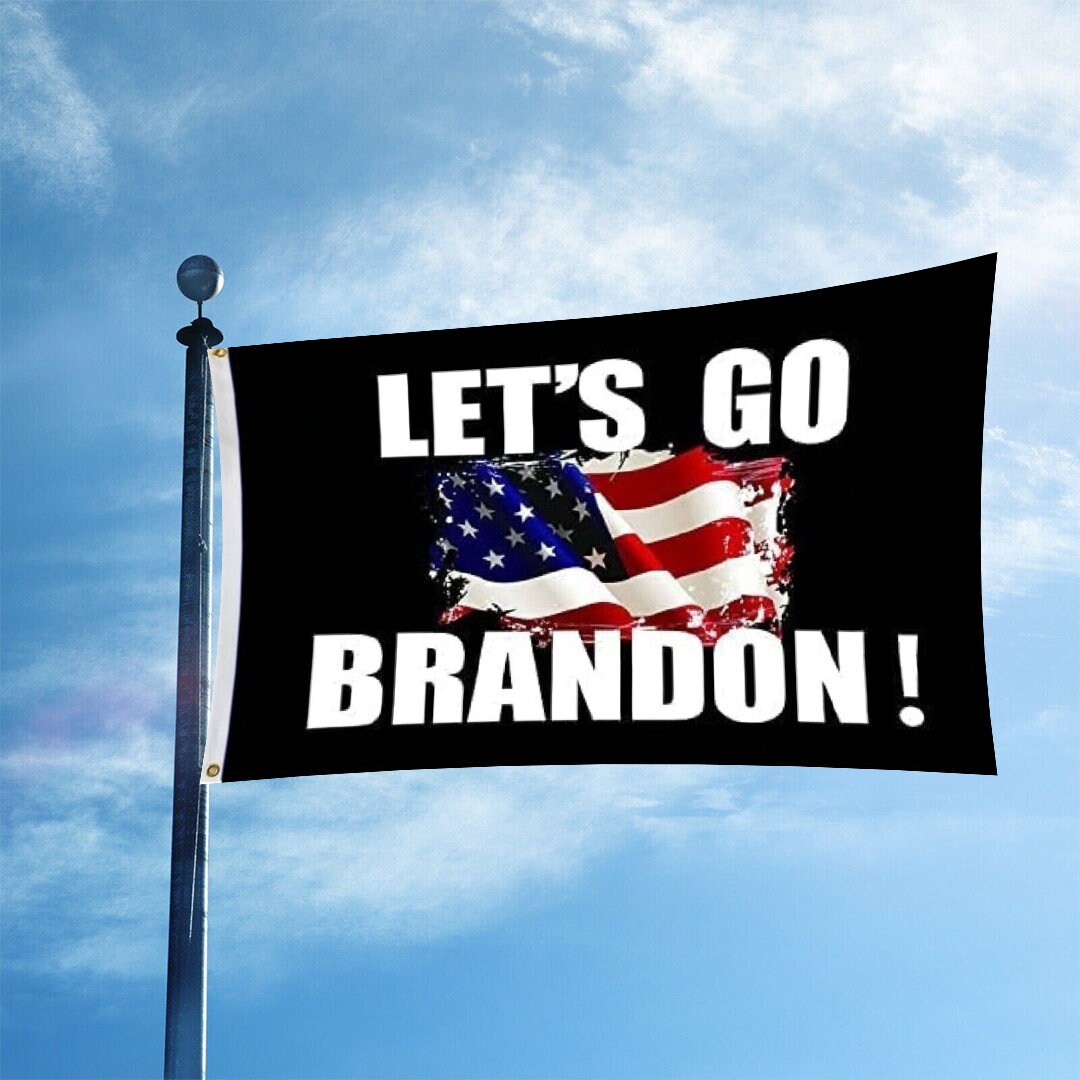 Flag Lets Go Brandon Black Stars Flag3x5 Banners Lets Go - Etsy