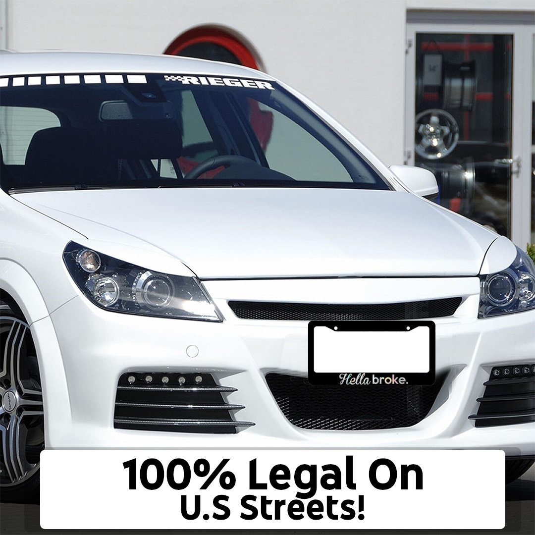 Hella Broke Chrome Frame License Plate Frame Jdm License Frame FOR Car ...