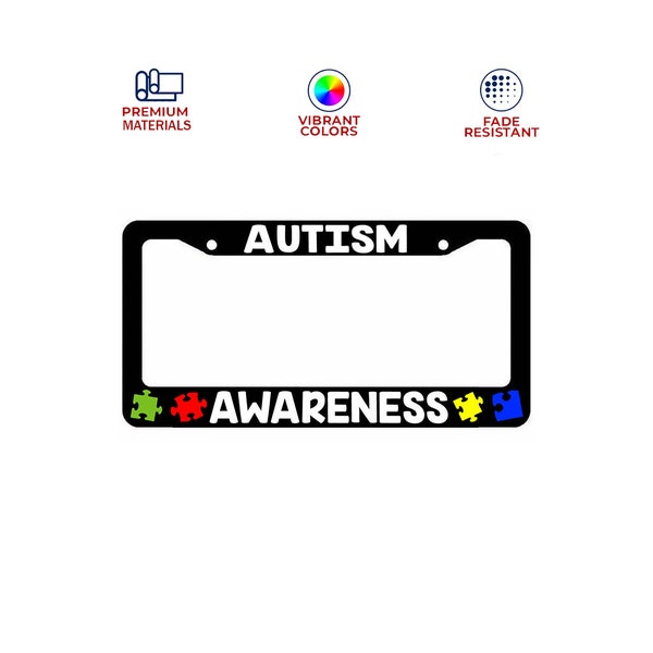 Autism License Plate Frame - Etsy