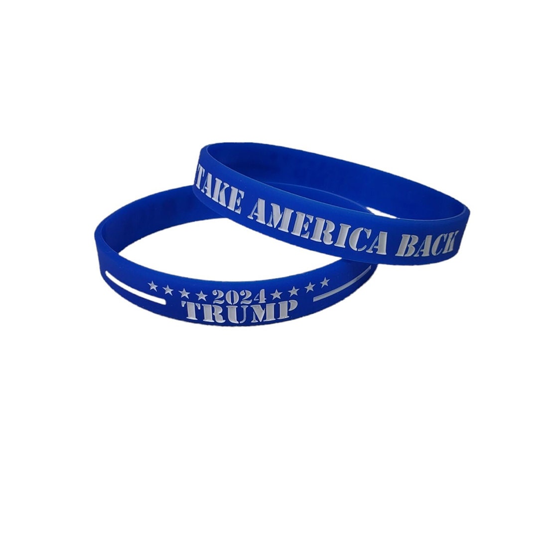 Blue Bracelet Trump 2024 Take America Back Bracelet Anti Biden ...