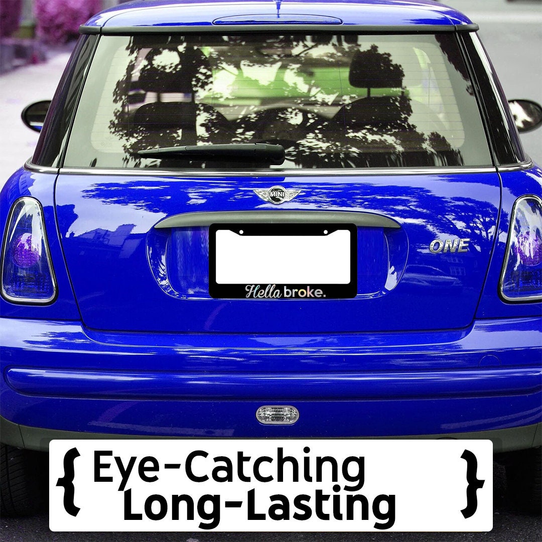 Hella Broke Chrome Frame License Plate Frame Jdm License Frame FOR Car ...