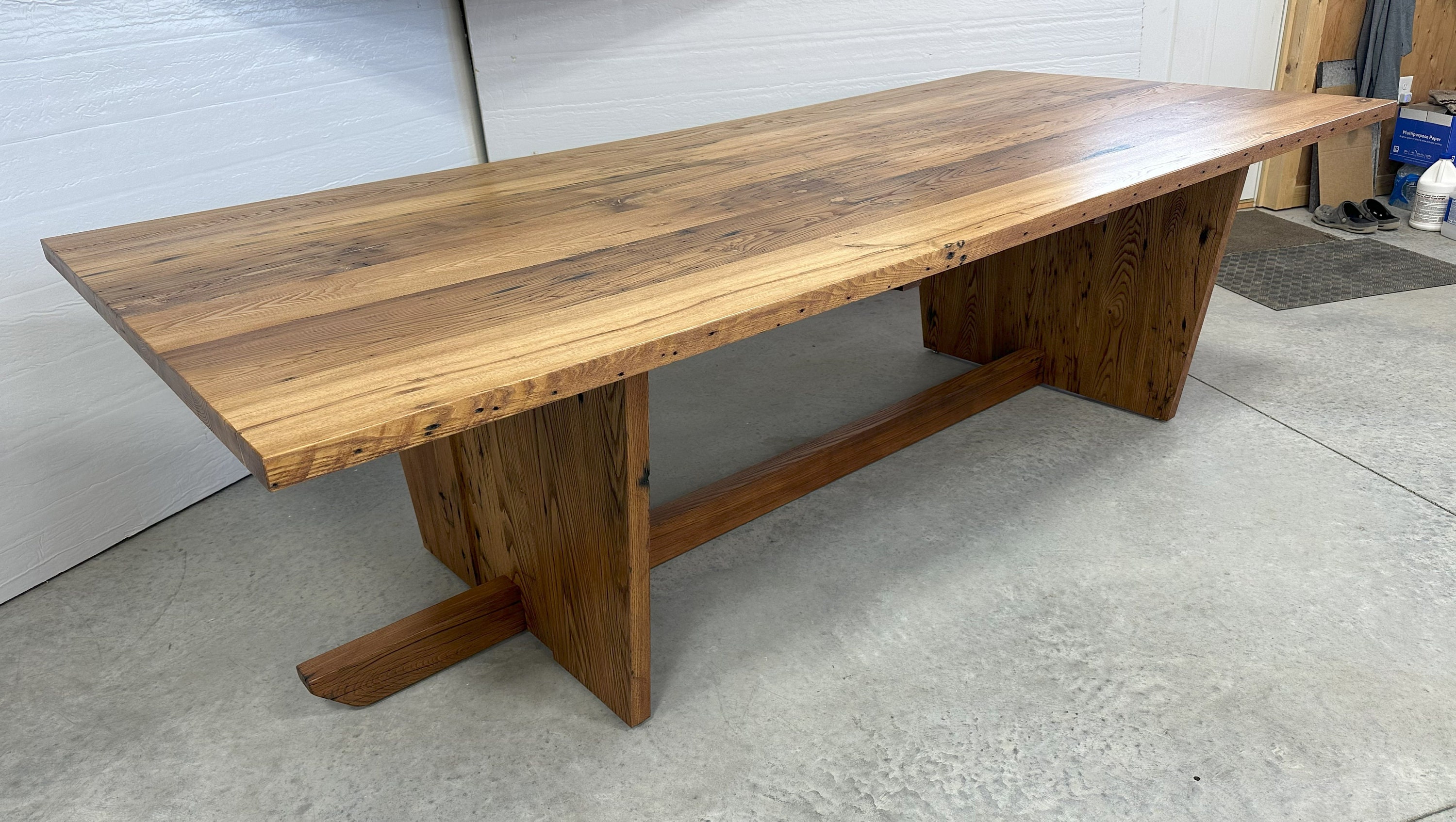 Dining Table, 9'x4' Built With 100-year Old, Reclaimed Chestnut Wood ...