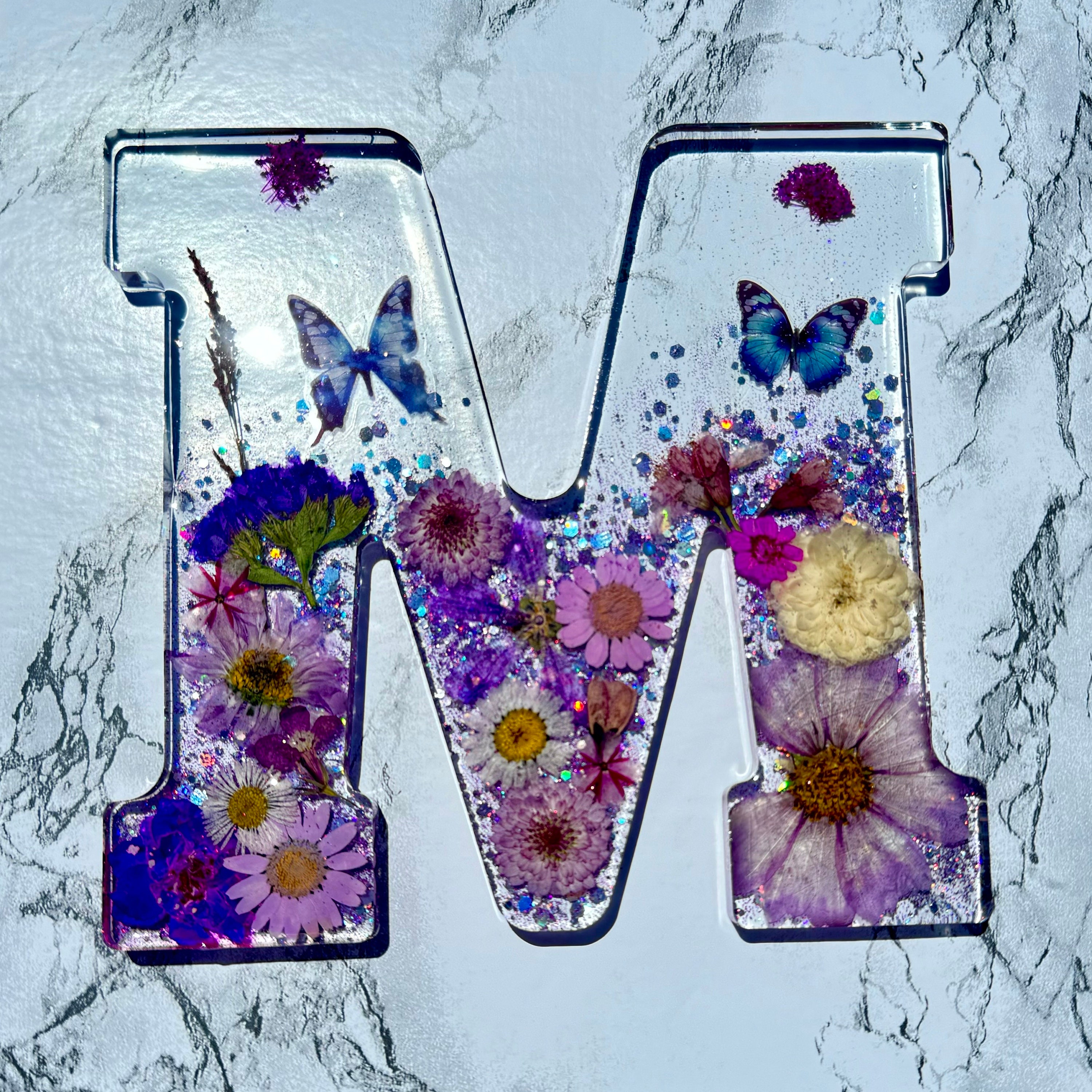 Floral Resin Letter - Etsy