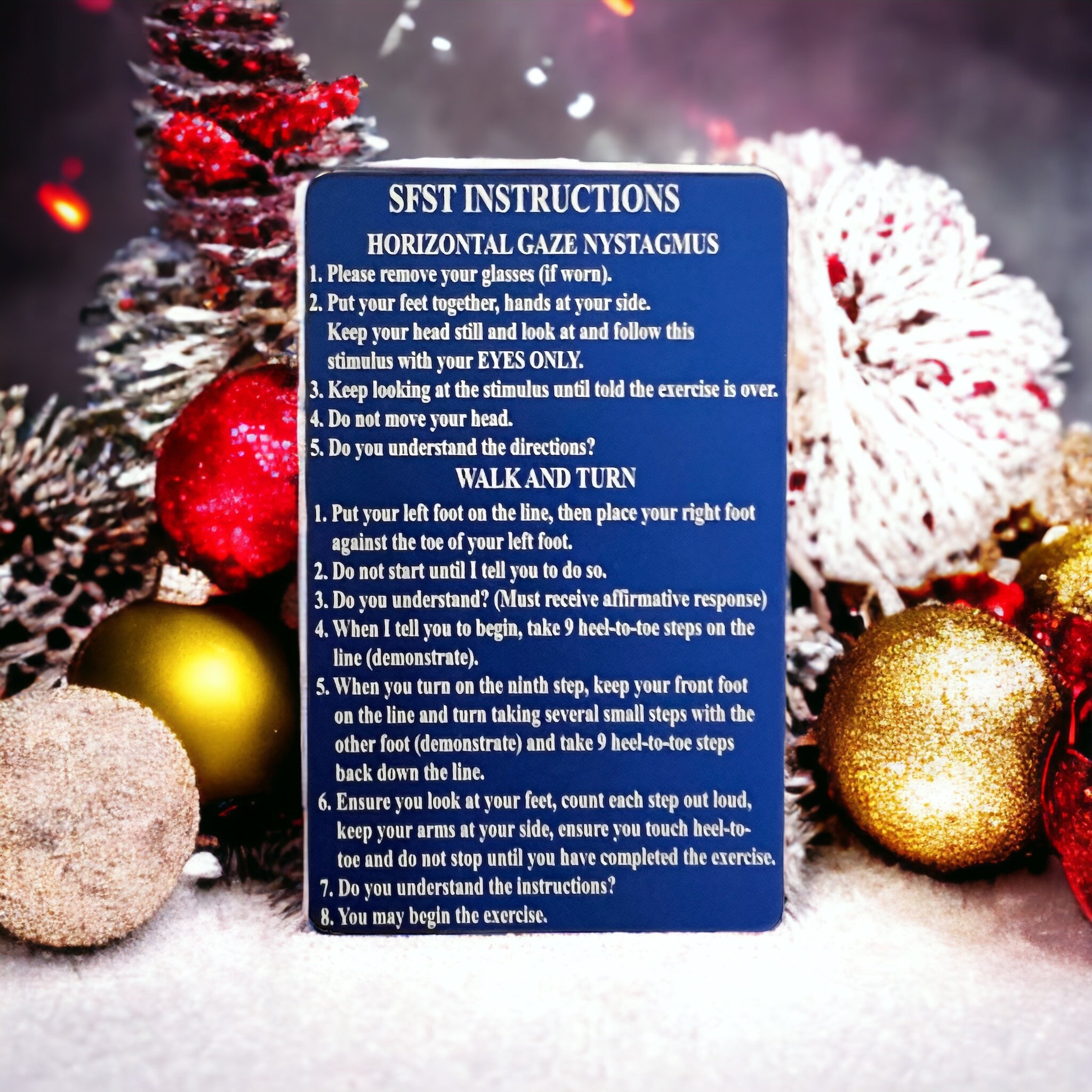 Metal SFST Card for Law Enforcement - Etsy