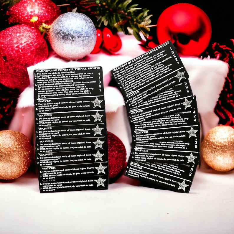 Metal Miranda Warning Cards for Law Enforcement - Etsy