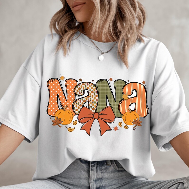 Fall Nana, Fall PNG, Nana Png, Coquette Png, Autumn PNG, Thanksgiving ...