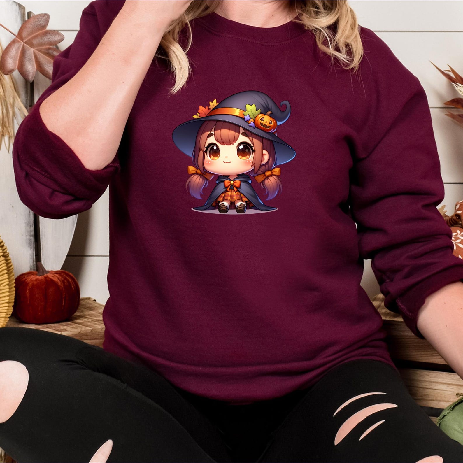 Cute Little Witch PNG Clipart Bundle, Halloween PNG, Kawaii Witch PNG ...