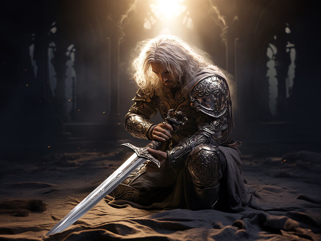 PALADIN WALL ART, Dark Fantasy Art, Gaming Posters, Unique Eye Catching ...