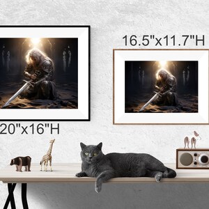 PALADIN WALL ART, Dark Fantasy Art, Gaming Posters, Unique Eye Catching ...