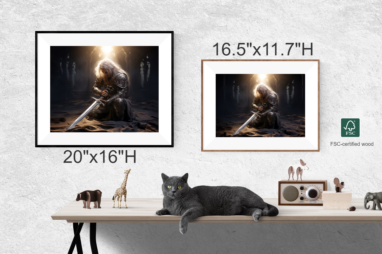 PALADIN WALL ART, Dark Fantasy Art, Gaming Posters, Unique Eye Catching ...