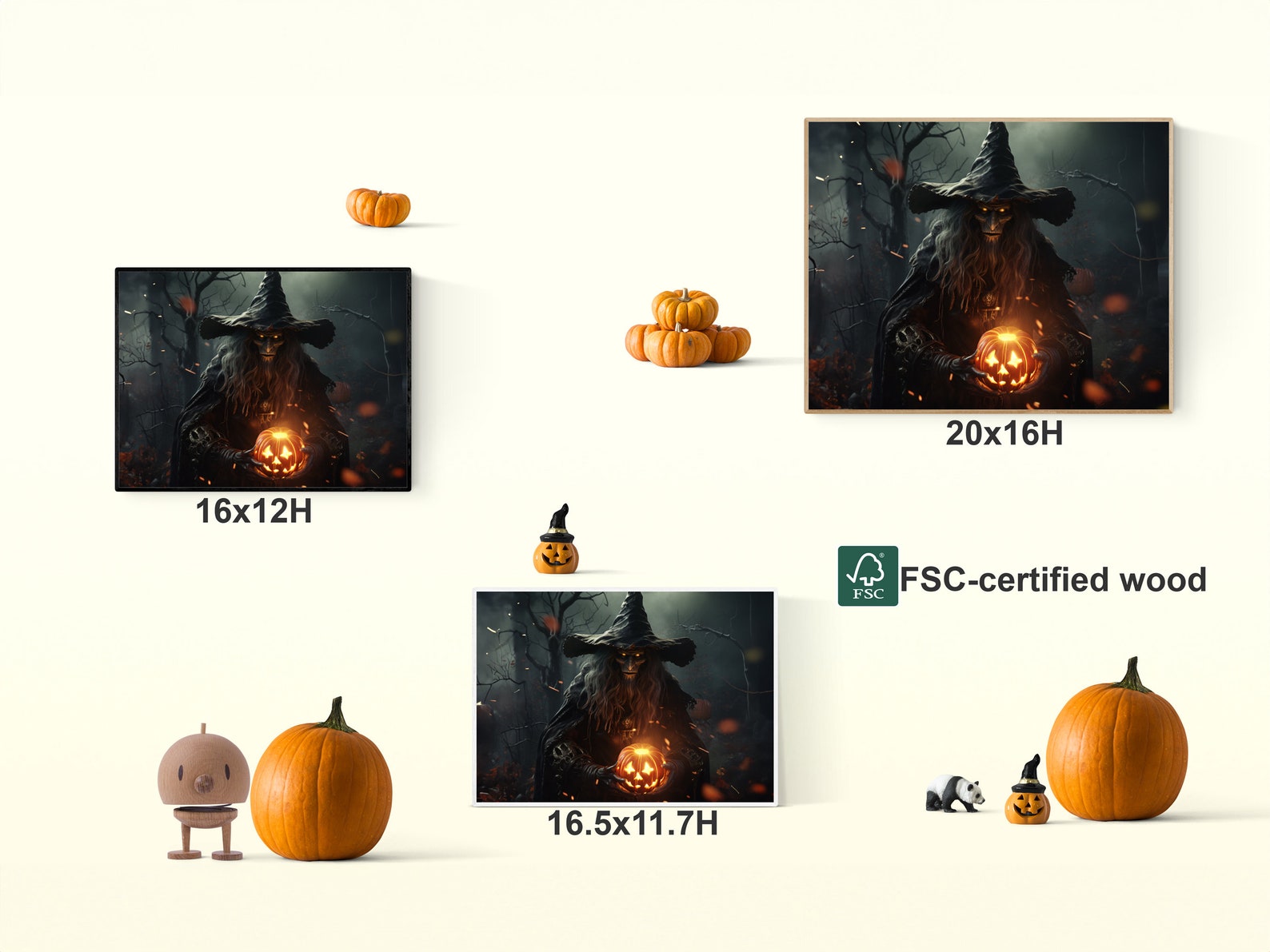 Halloween Framed Wall Art,home Decor,framed Poster, Wall Art,halloween ...