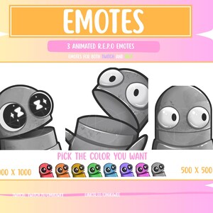 REPO Emotes Animated Emotes Twitch, Kick, Discord Emote (GRAY) - Etsy