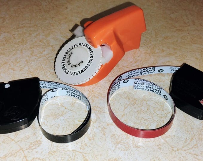 Vintage Radio Shack Tape Writer Hand Embossing Label Maker DYMO Tape ...