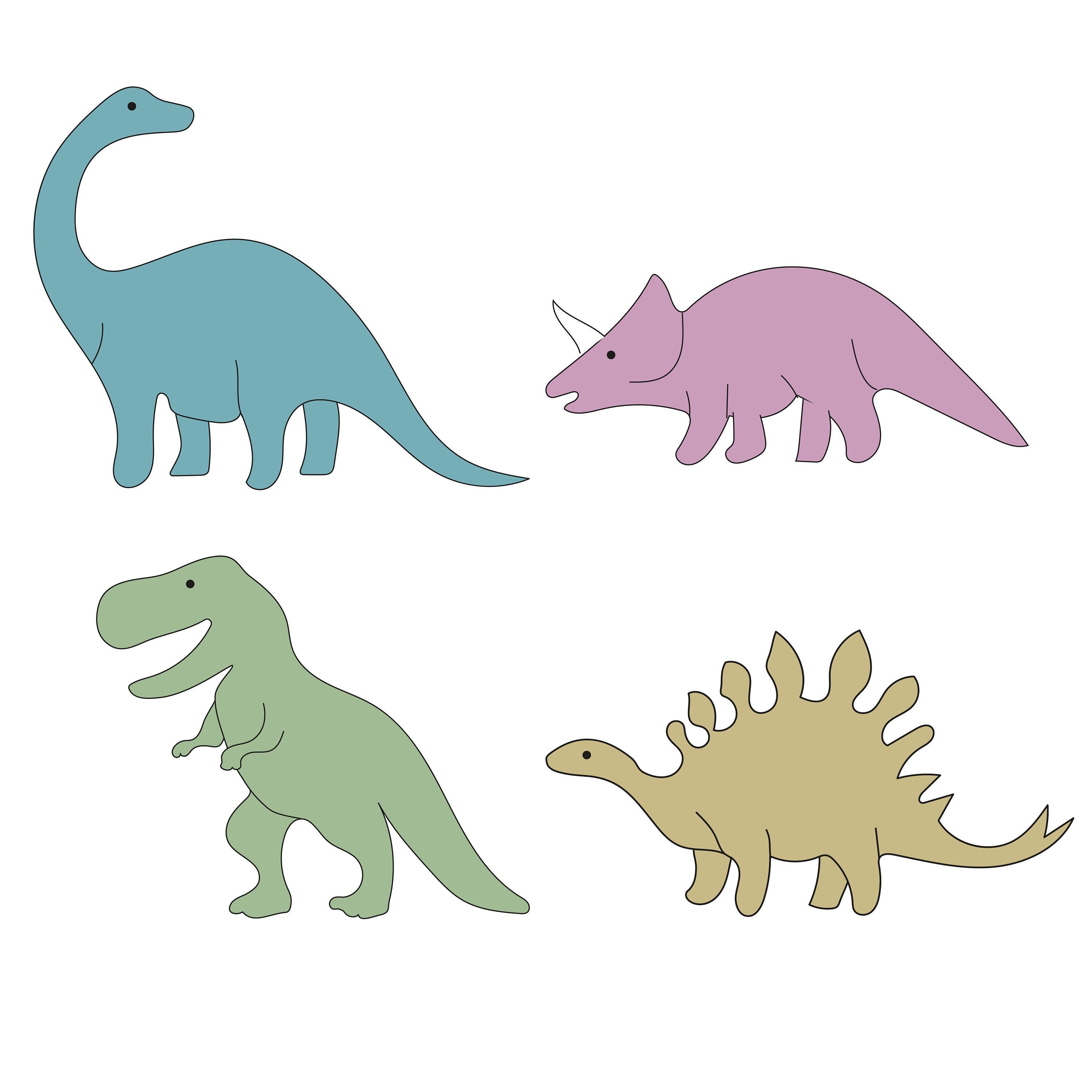 Dinosaur Clipart, Dino PNG, Baby Dino Clip Art, T Rex, Triceratops ...