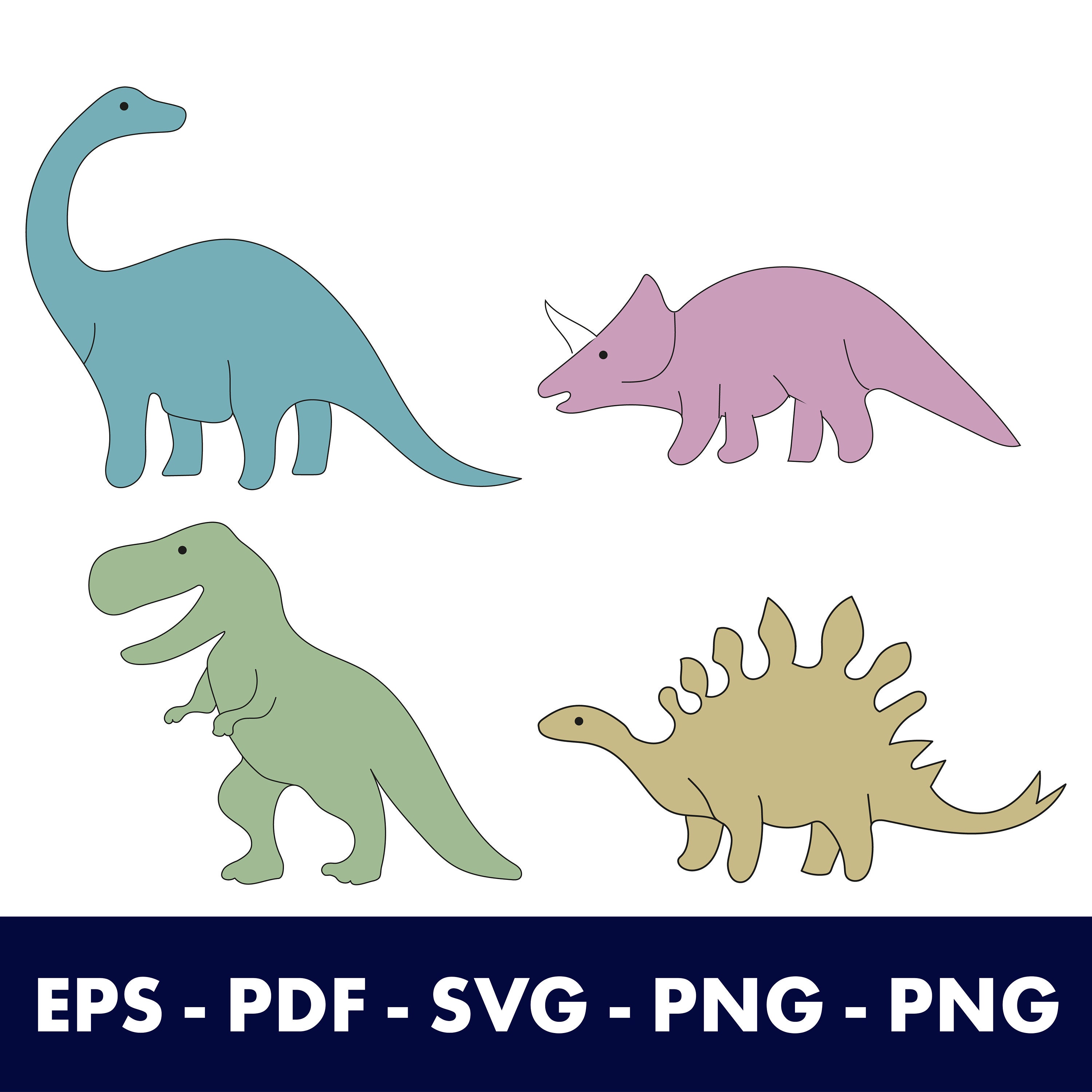 Dinosaur Clipart, Dino PNG, Baby Dino Clip Art, T Rex, Triceratops ...