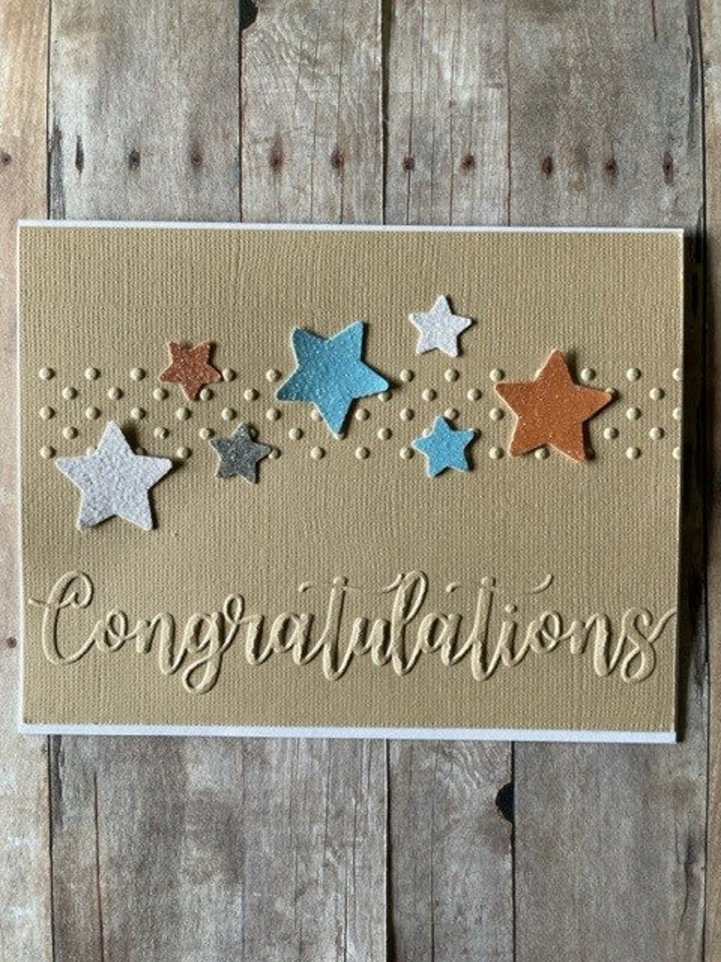 Congratulations-glitter Stars - Etsy