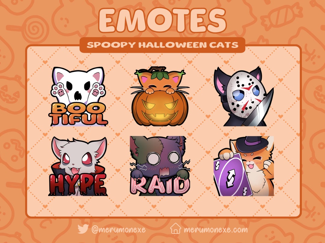 Halloween Cat Emotes for Twitch/discord - Etsy