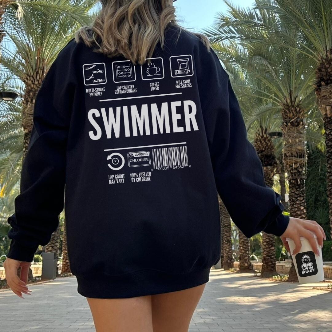 Swimmer Sweatshirt: Unisex Cotton Blend Swim Team Apparel - Etsy