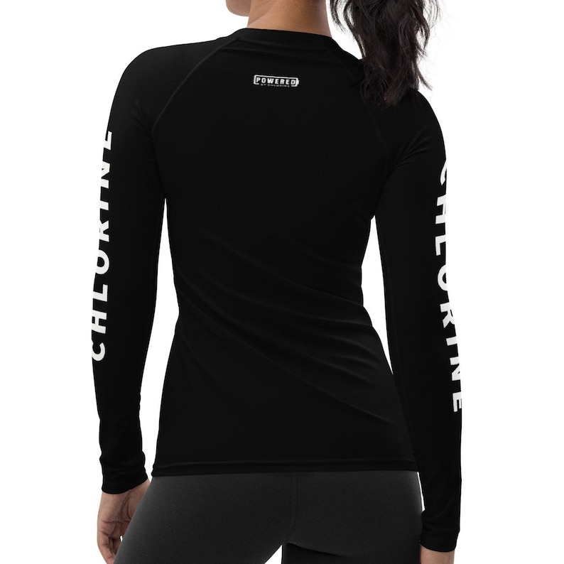Powered by Chlorine Womens Rash Guard Sun Safe UV Protection for Girls ...