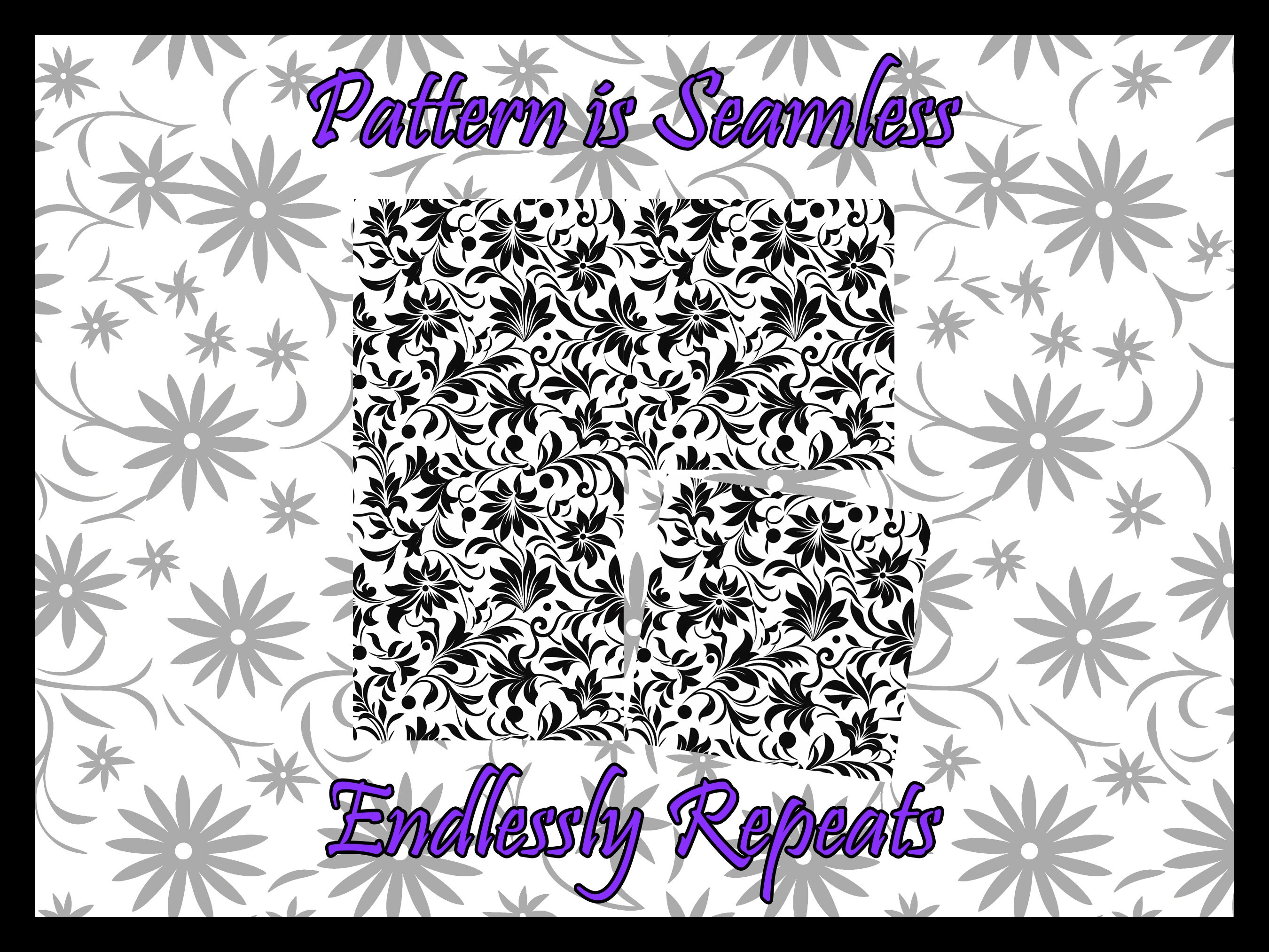 16 Floral Filigree Seamless Patterns | Repeating Pattern Bundle ...