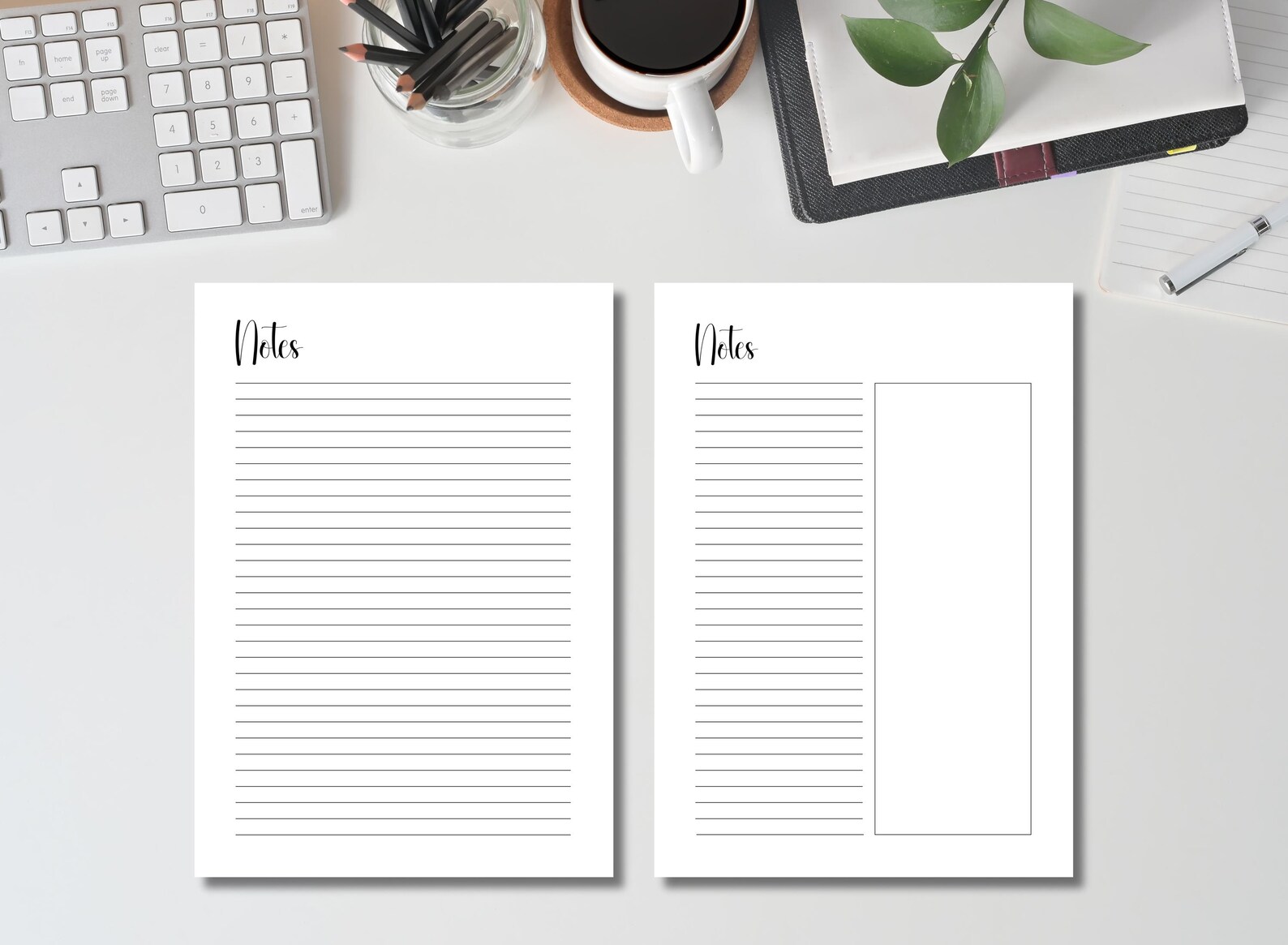 Printable Notes Template: Fillable Lined Journal Pages (A4, A5, US ...
