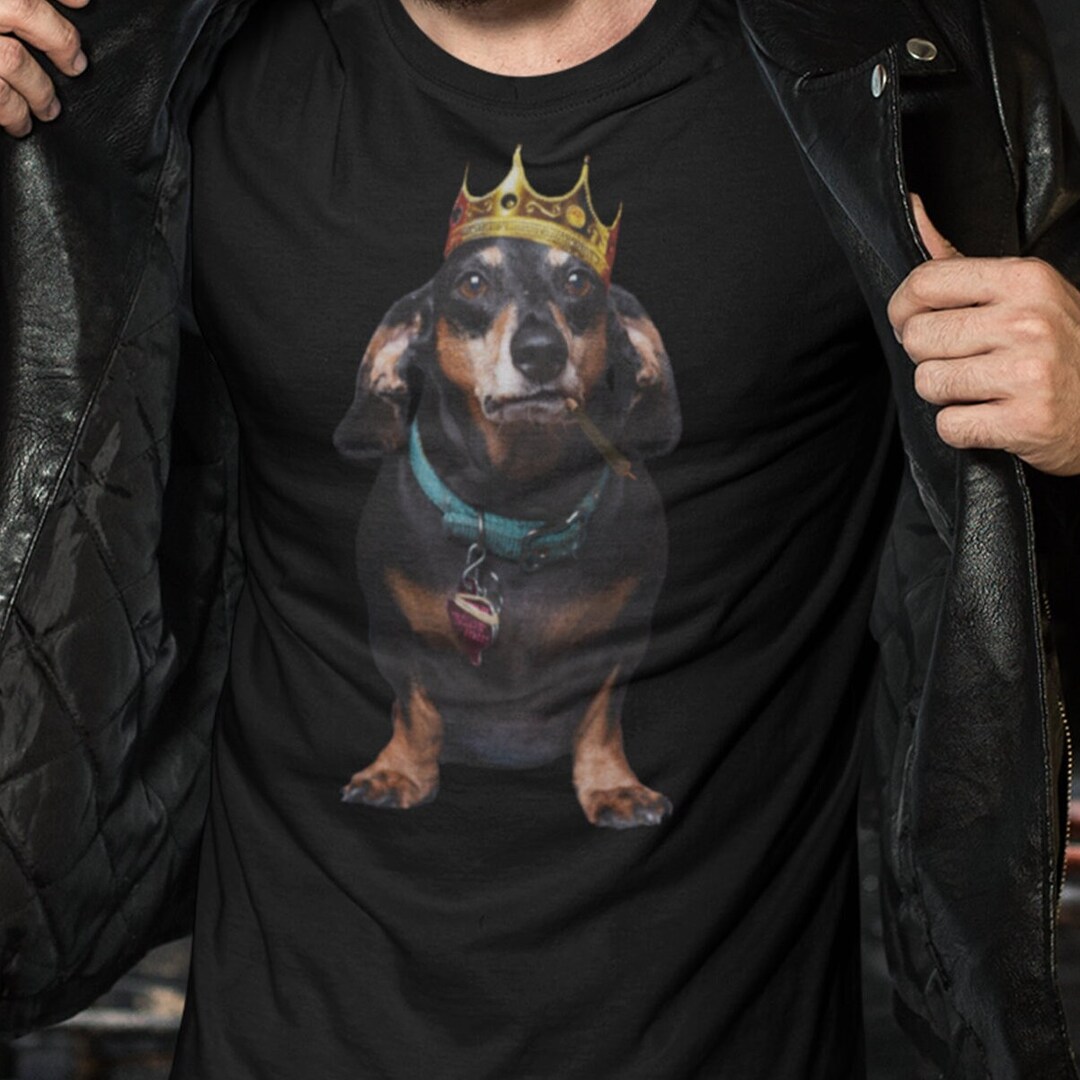 Daschund Smoking Joint Biggie Smalls Crown Notorious B.I.G. Cute Dog ...
