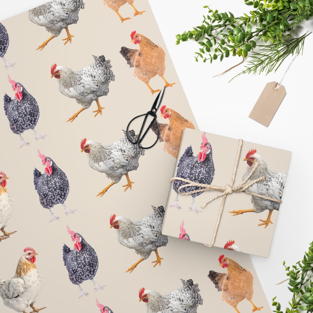 Chicken Wrapping Paper Chicken Gift Chicken Gift Wrap - Etsy