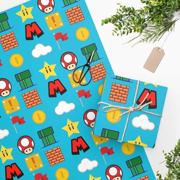 Mario Wrapping Paper - Etsy