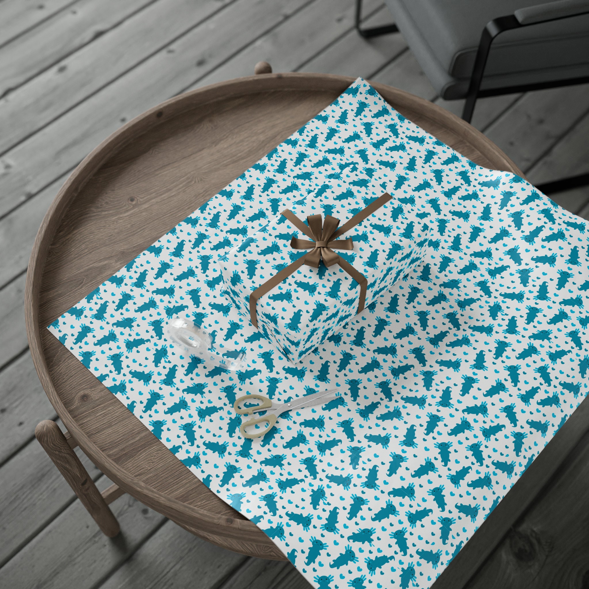 Axolotl Gift Wrap Axolotl Wrapping Paper Axolotl Gift - Etsy