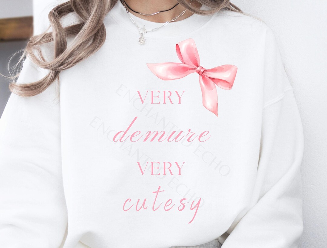 Very Demure Very Cutesy Bows Png, Commercial Use Demure Bows Clipart ...