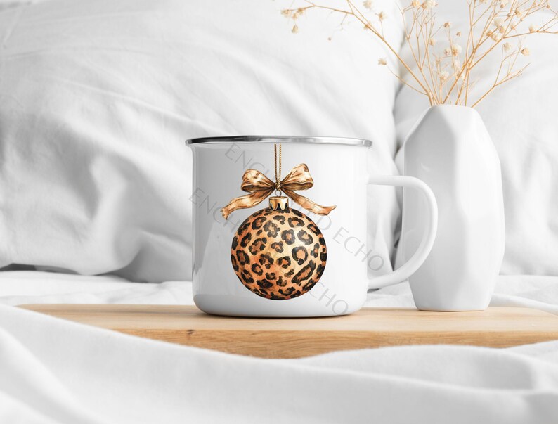 Leopard Bow Christmas Ornament PNG - Coquette Cheetah Bobble Clipart ...