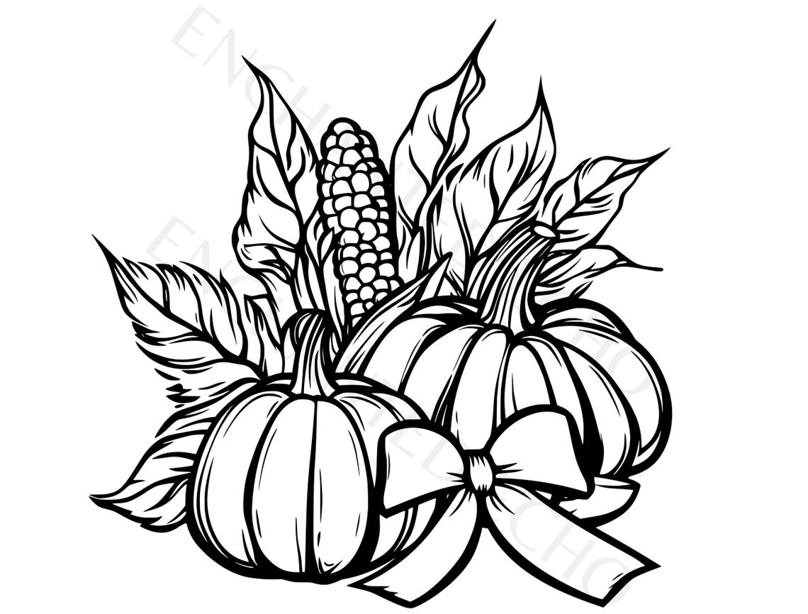 Thanksgiving Pumpkin With Bow Svg Png Set Coquette Thanksgiving Svg Png ...
