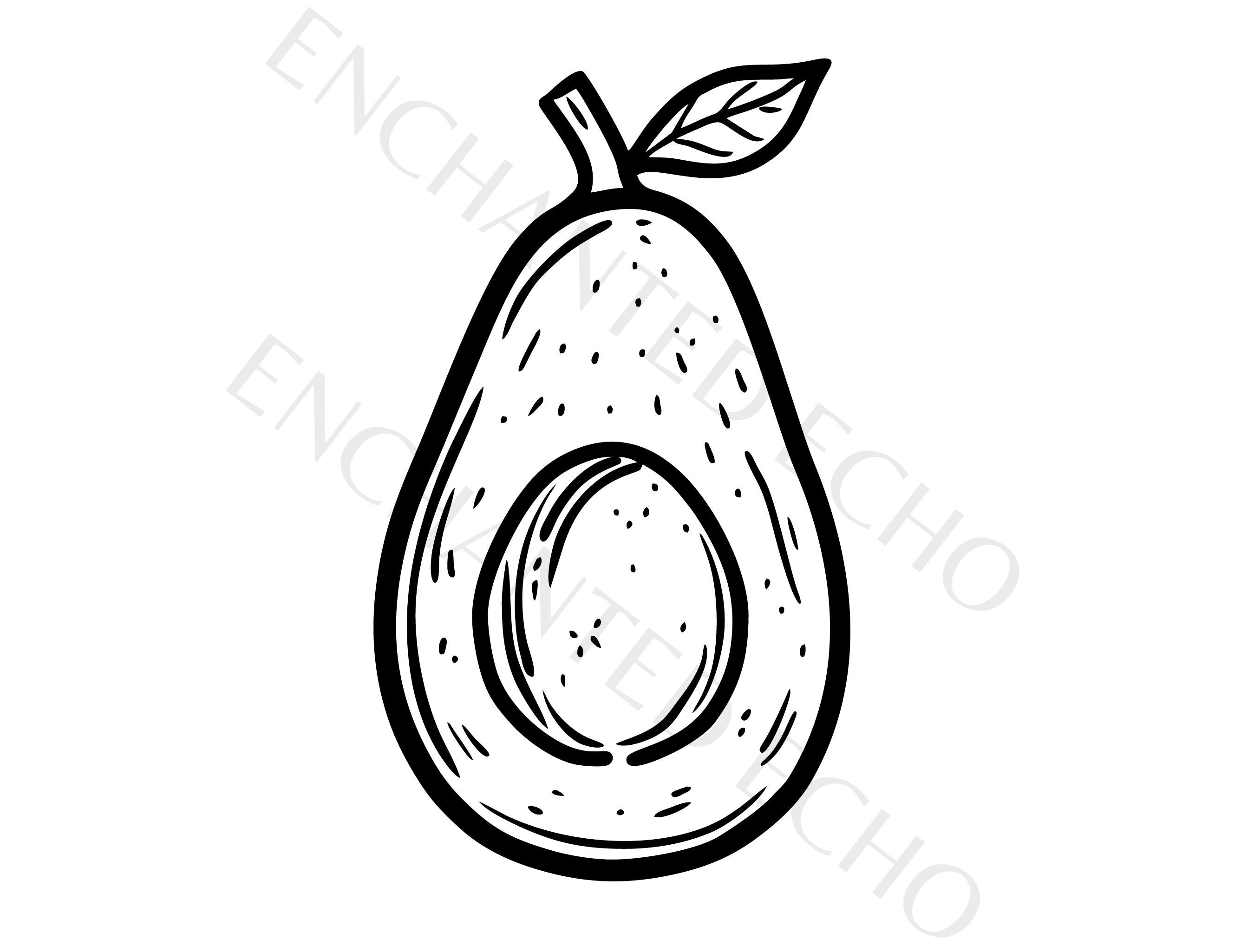 Avocado Png Avocado Svg Fruit Art Fruit Avocado Clipart Guacamole ...
