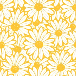Daisy Seamless Pattern SVG Wildflowers Floral Repeating Design - Etsy