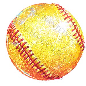 Glitter Softball Coquette PNG - Sparkling Softball Clipart, Sequin ...