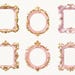 Pink Rococo Frames Clipart Bundle – Antique Victorian Border PNG ...