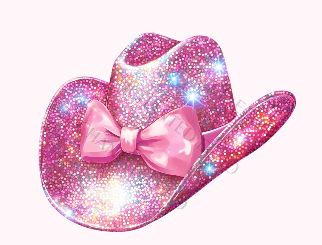 Disco Cowgirl Hat Png - Glitter Western Pink Png - Coastal Cowgirl ...