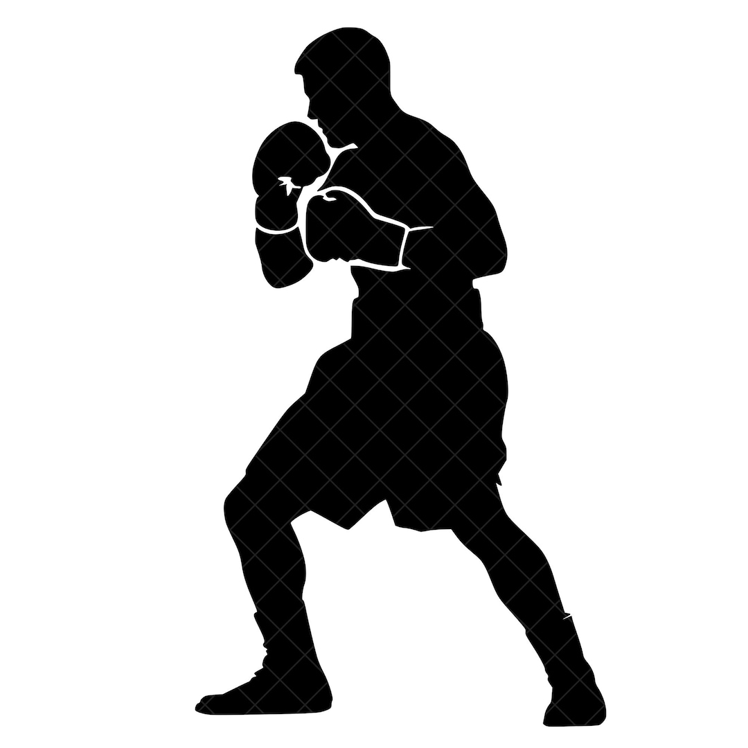 Boxer Silhouette SVG PNG Set - Etsy
