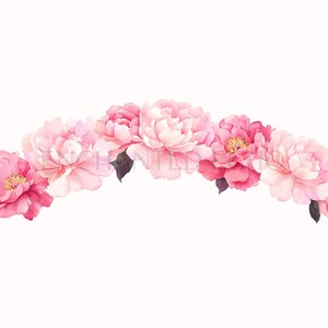 Pink Peony Arc Png Floral Png Element - Etsy