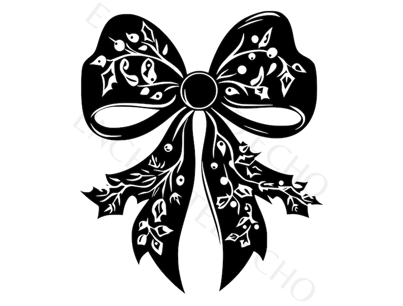 Christmas Bow SVG PNG Winter Bow SVG - Etsy