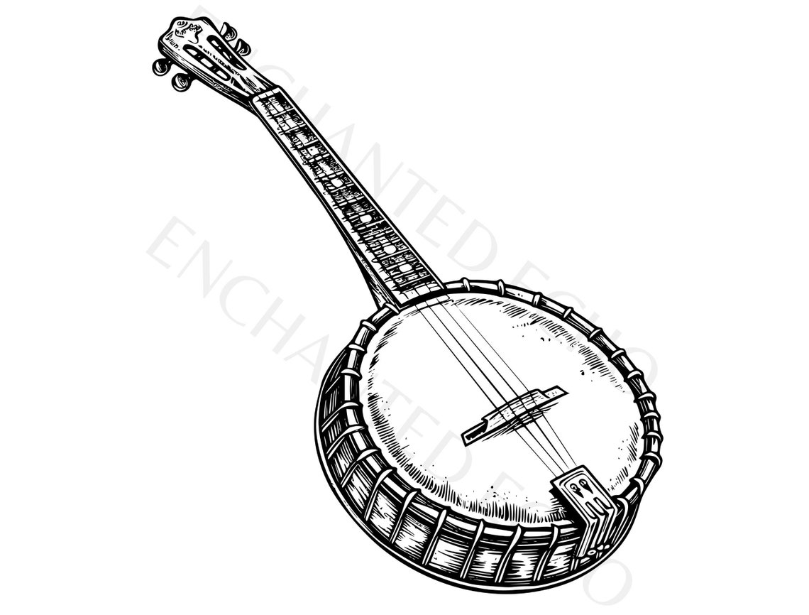 Banjo SVG & PNG Set Realistic Banjo Clipart String Instrument Svg ...