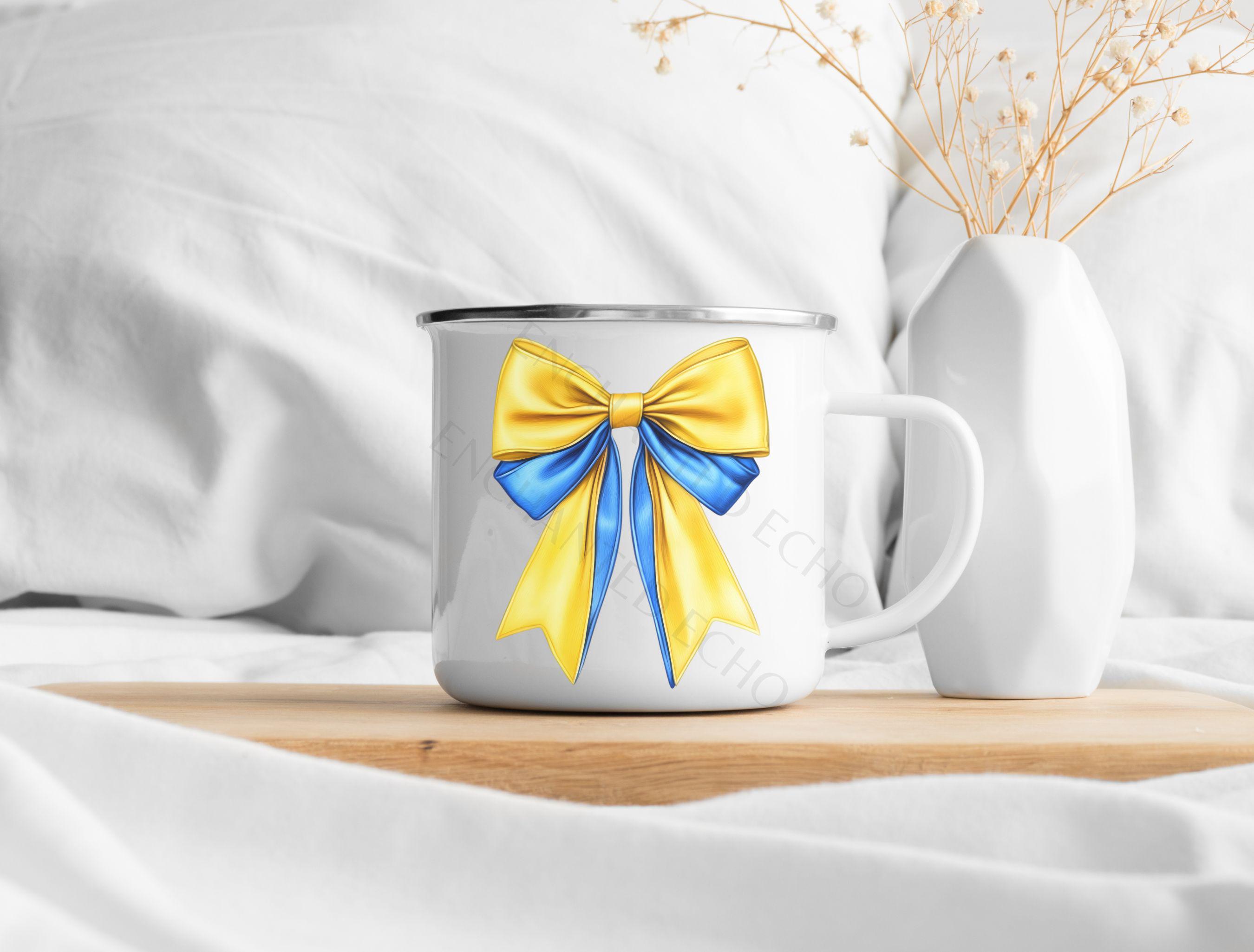 Blue and Yellow Bow Png - Vintage Coquette Clipart, Ukraine Bow ...