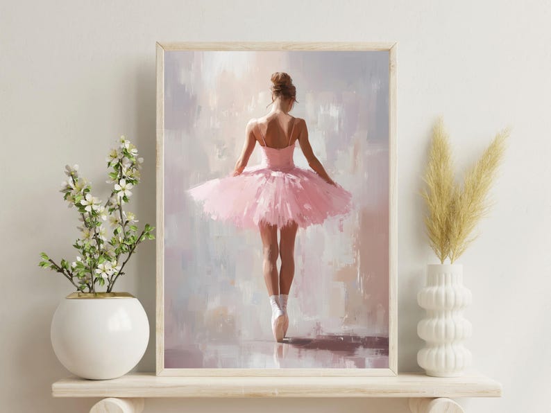 Delicate Ballerina Coquette DIGITAL Wall Art - Ballerina Art Print ...