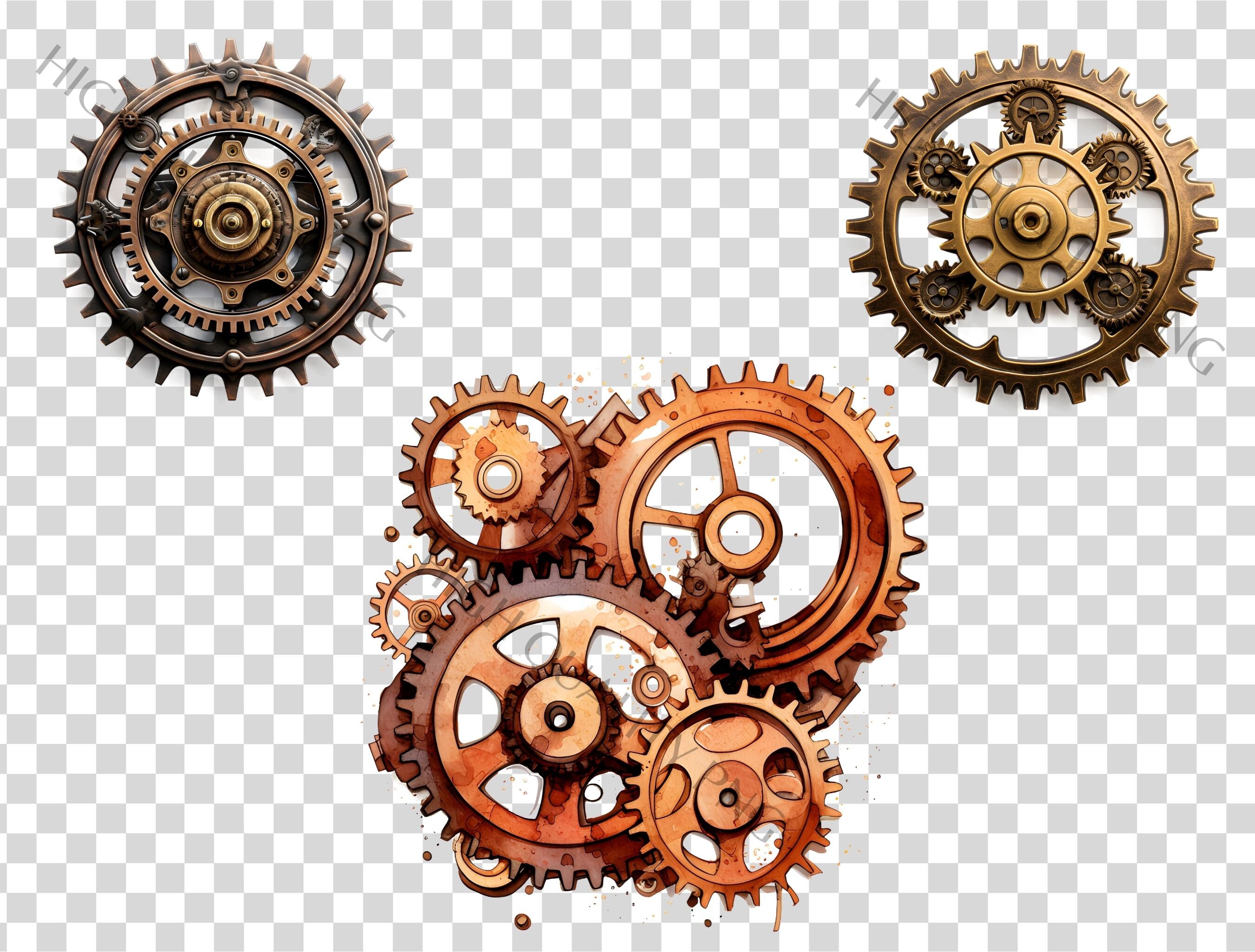 Gears SVG Clipart PNG Bundle 36 High Quality Images Steampunk SVG ...