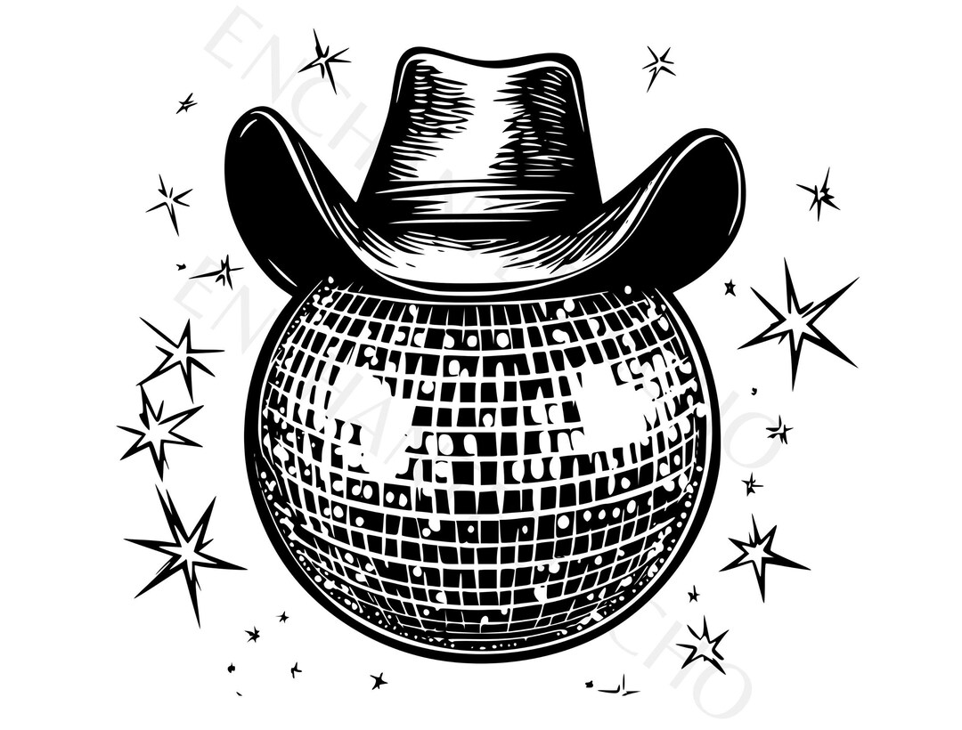 Coquette Coastal Cowgirl Discoball SVG + PNG Set - Etsy